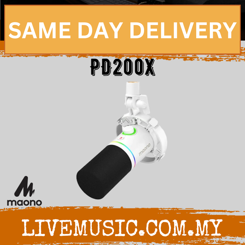 MAONO PD200X USB/XLR Dynamic Microphone - White ( PD-200X / PD 200X )